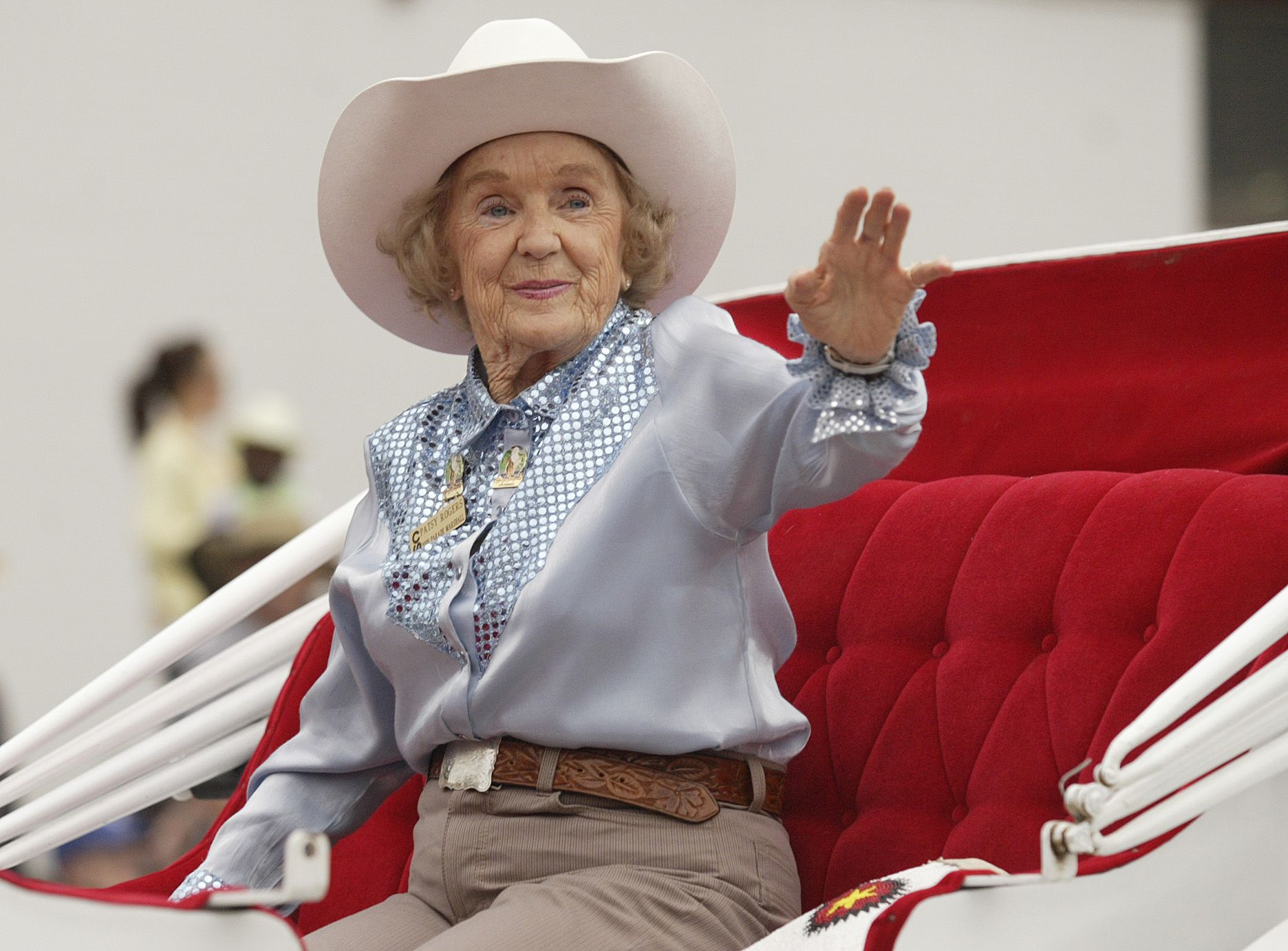 Patsy Rodgers, the first Stampede queen in the 2008 Stampede parade ...