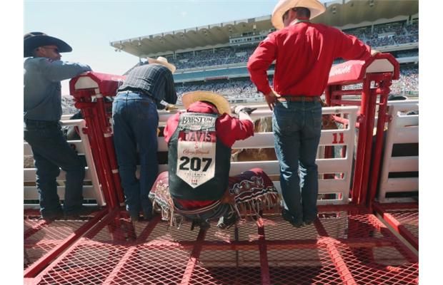 Behind the scenes at the rodeo, cowboys calmly prepare for heart ...