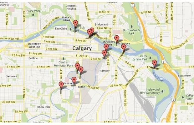 Map: Bridges shut down by flooding | Calgary Herald