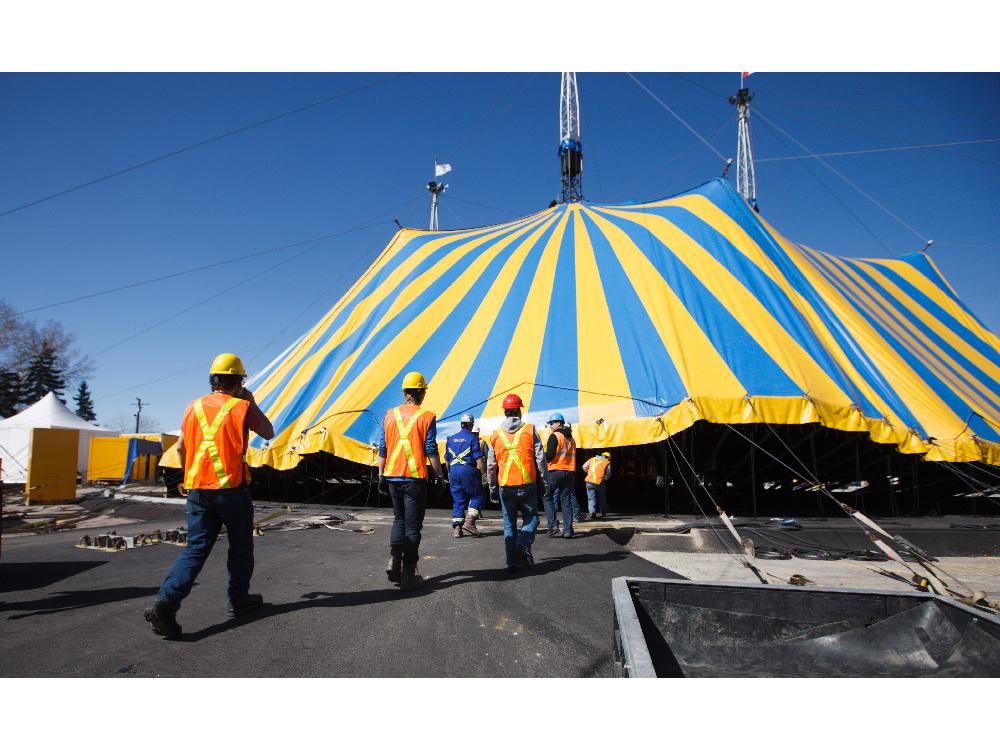 Big Top rises on Stampede Grounds as Cirque du Soleil's Kurios arrives ...