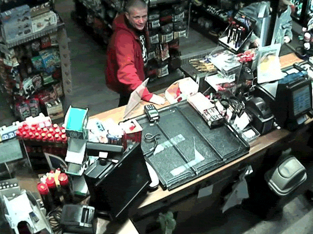 Poppy box thief caught on camera at SE Calgary gas station | Calgary Herald