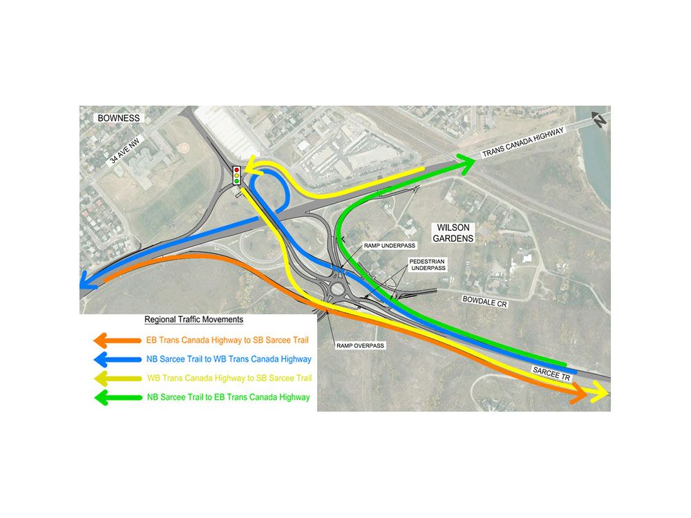 Interchange at Sarcee Trail and Trans-Canada Highway to be modified for ...
