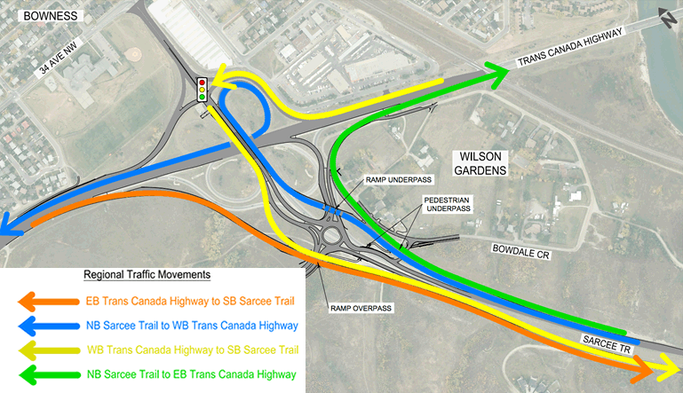 Interchange at Sarcee Trail and Trans-Canada Highway to be modified for ...