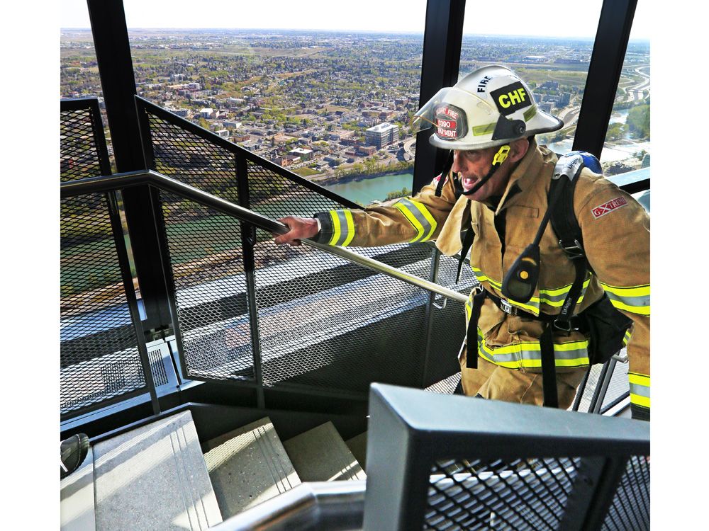 Firefighters conquer Calgary's tallest building raising more than ...