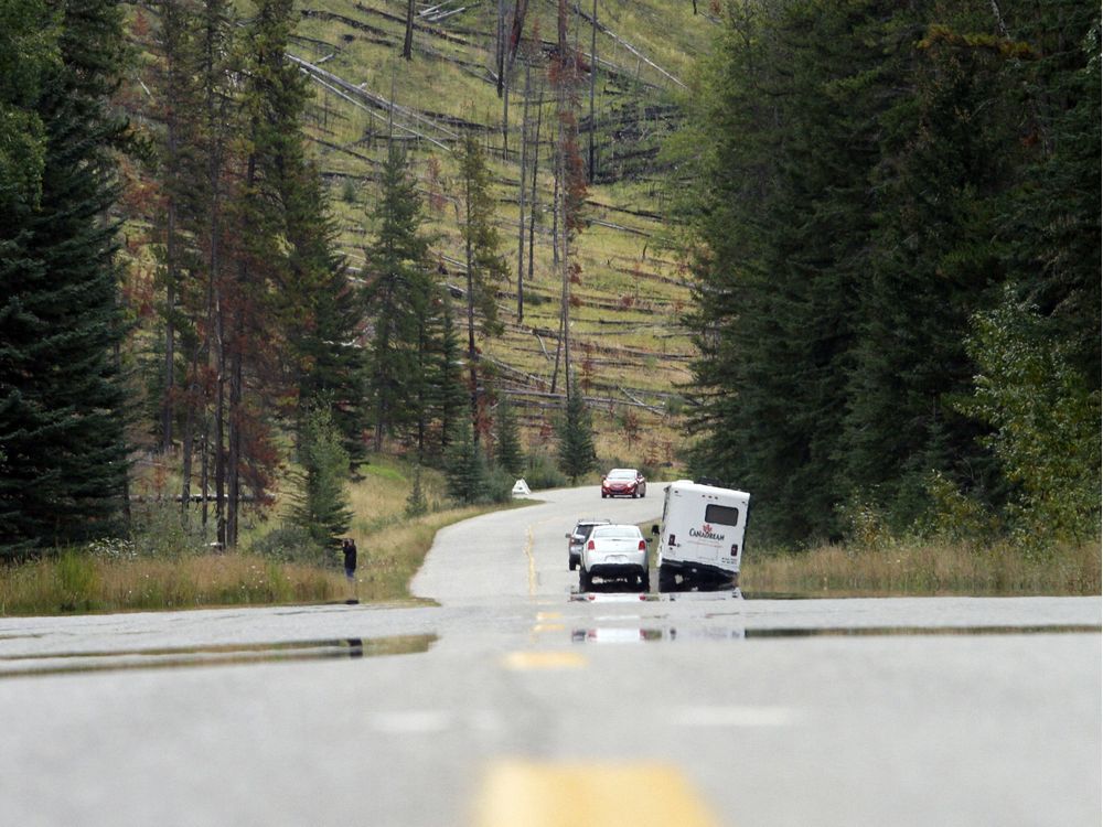 Prescribed fire burning near Moose Meadows in Banff National Park ...