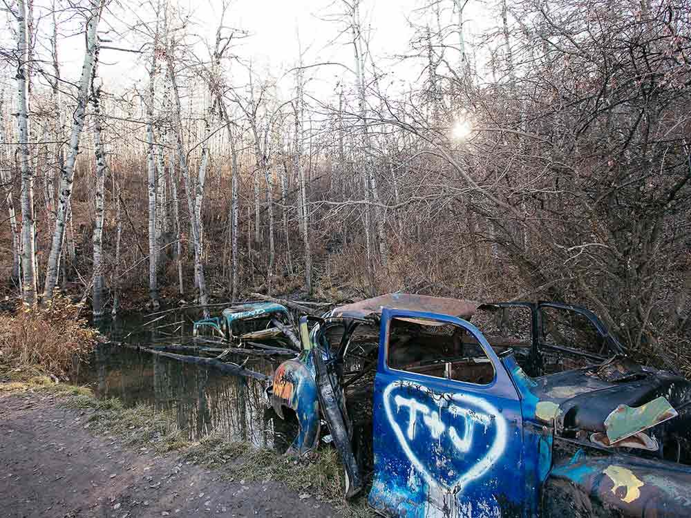 Gallery: Paskapoo Slopes an unlikely auto graveyard | Calgary Herald