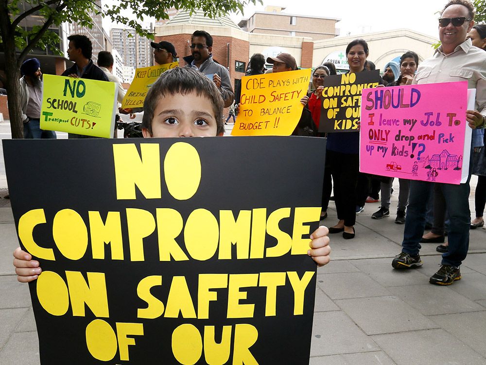 Parents protesting busing cuts take their fight to Calgary Board of ...