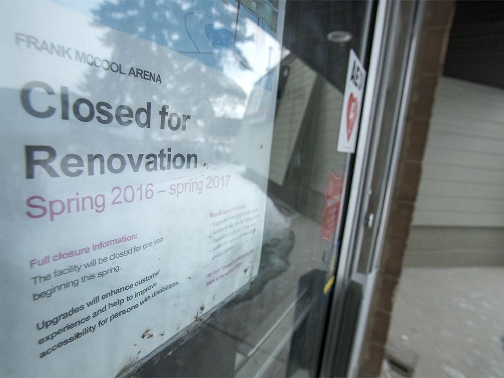 Frank McCool Arena remains on ice, closed almost two years | Calgary Herald