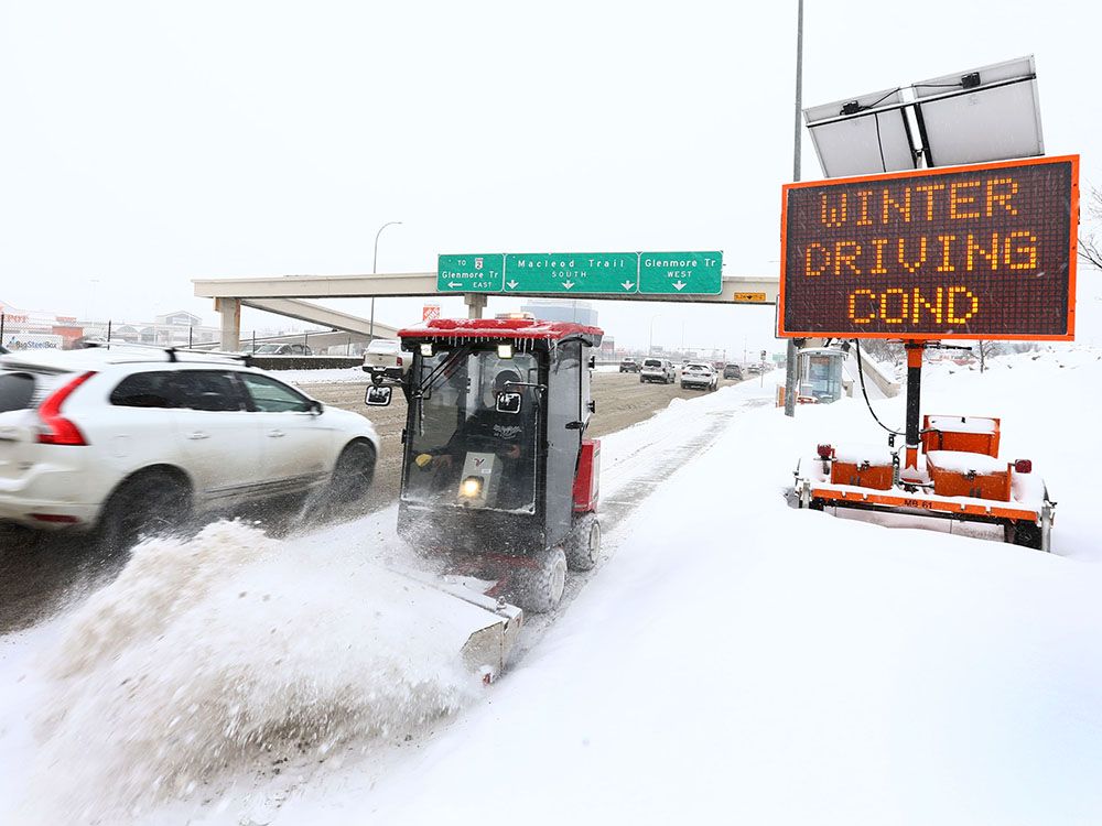 Calgary weather: snow slows travel in first day of two-day storm ...
