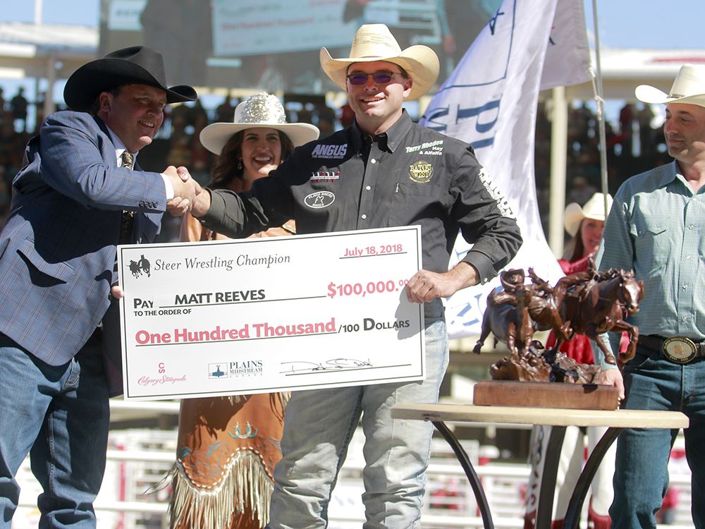 2018 Stampede Steer Wrestling Champion Matt Reeves | Calgary Herald