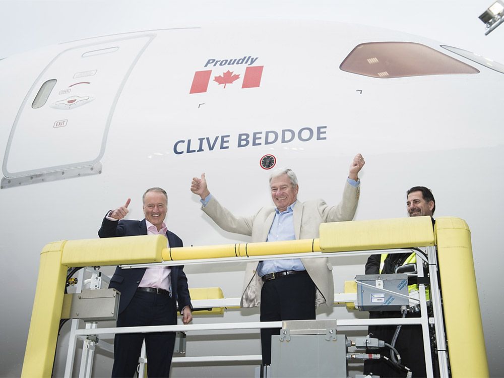 WestJet receives first Dreamliner; names it 'Clive Beddoe' | Calgary Herald