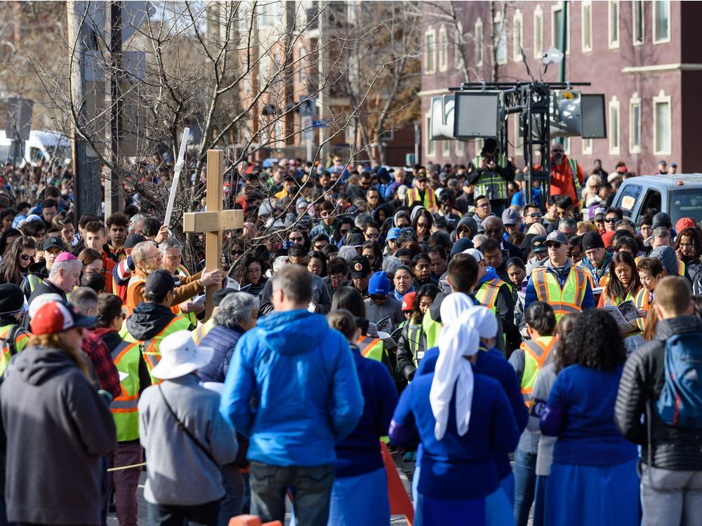 Calgarians attend 36th annual Way of the Cross | Calgary Herald