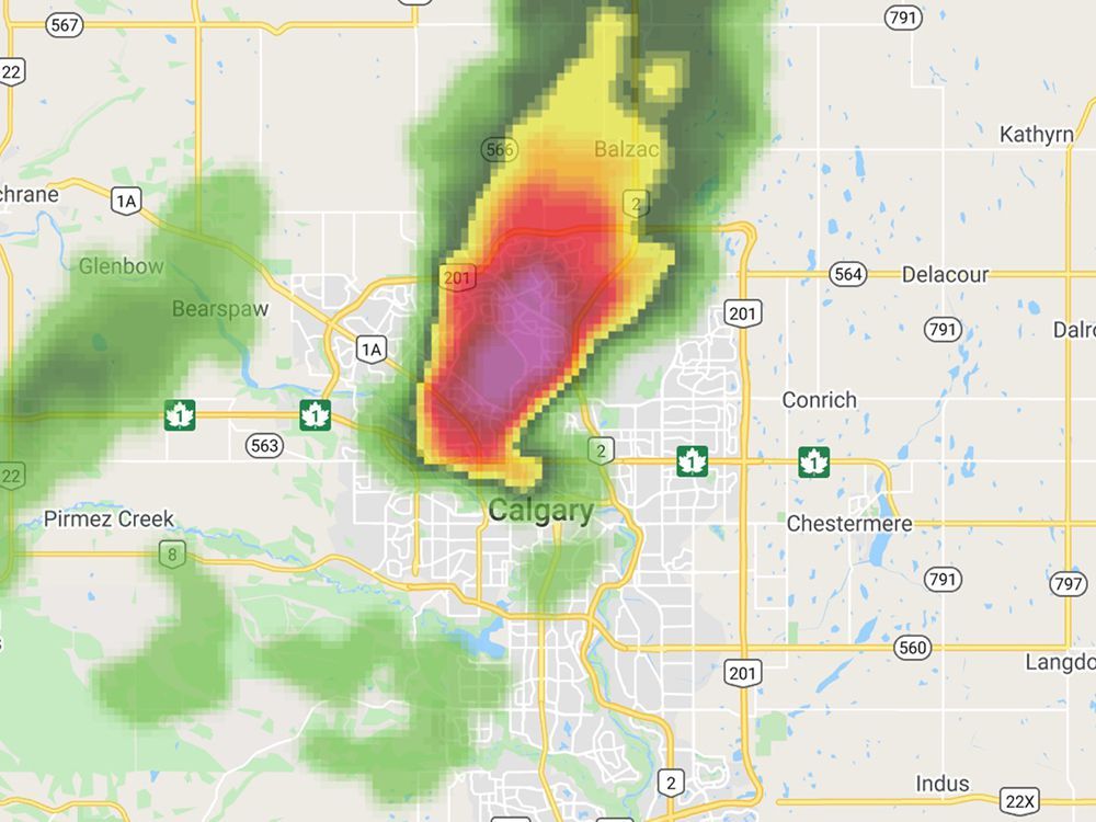 Severe thunderstorm warning issued for Calgary | Calgary Herald