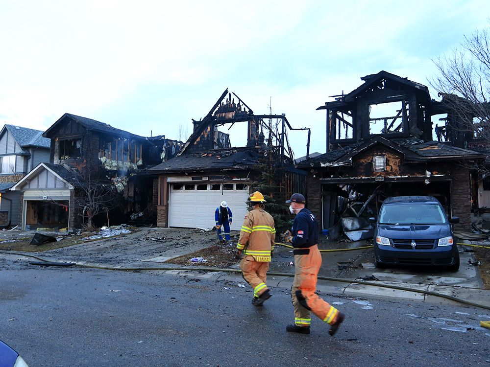 Fire engulfs three homes in Royal Oak, damages several others | Calgary ...