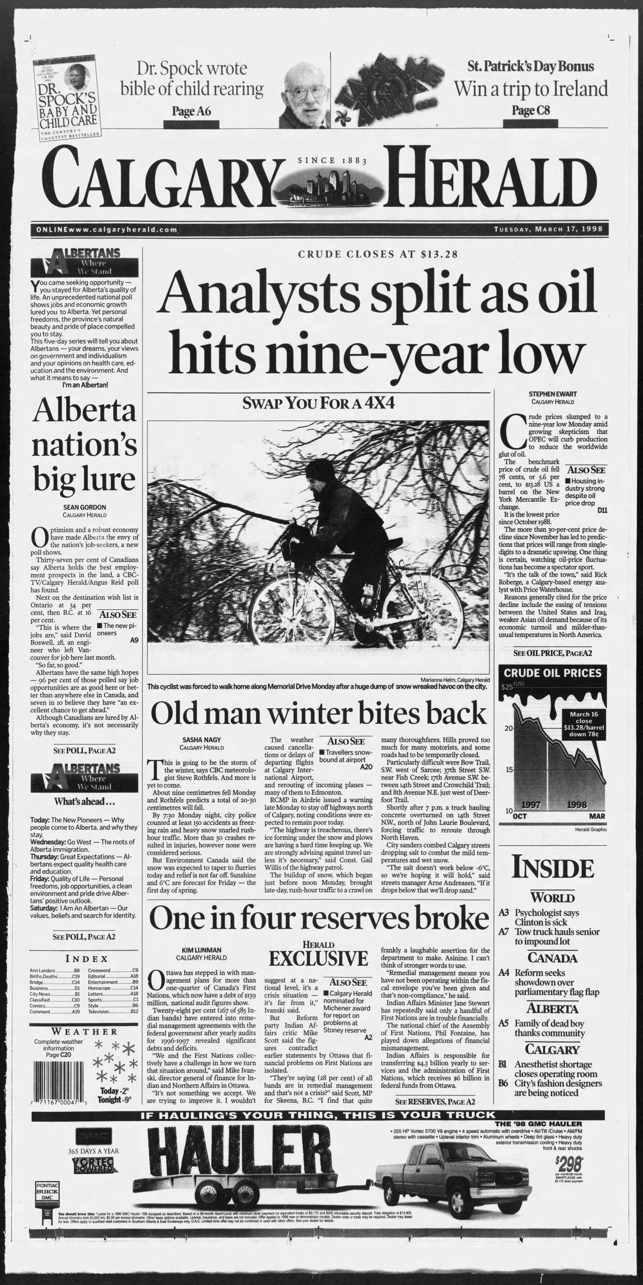 The year St. Patrick's Day was cancelled: Snowmageddon 1998 | Calgary ...