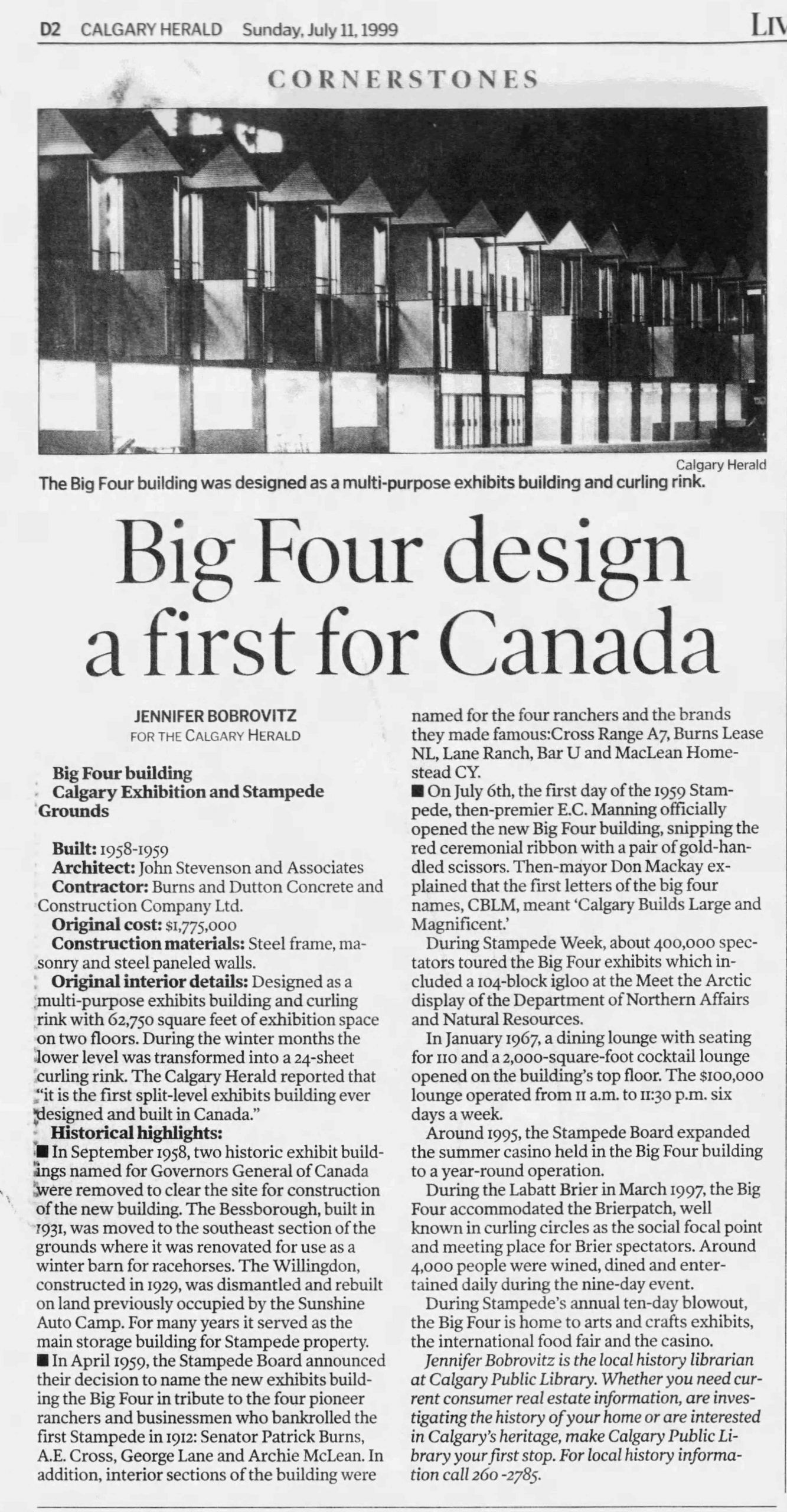 Building the Big Four: A first in Canada | Calgary Herald