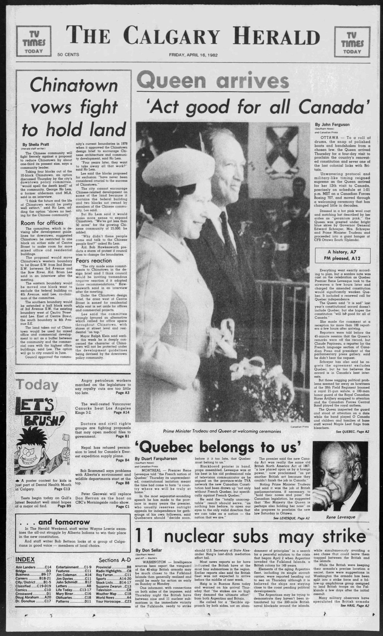 From the archives: 39 years ago, Canada got its own Constitution ...