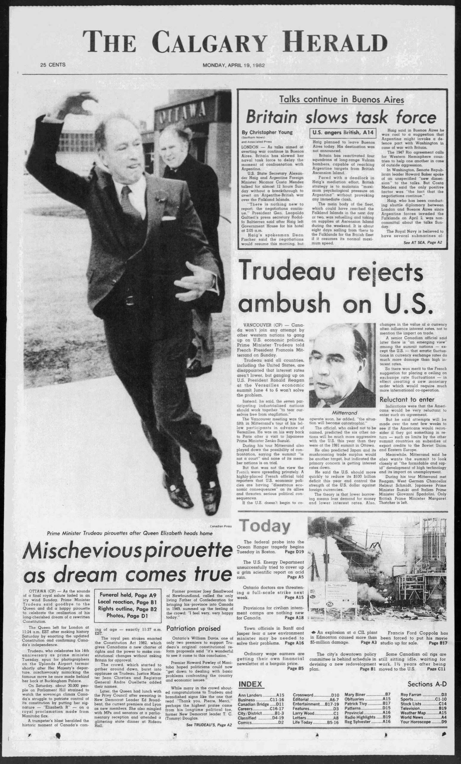 From the archives: 39 years ago, Canada got its own Constitution ...