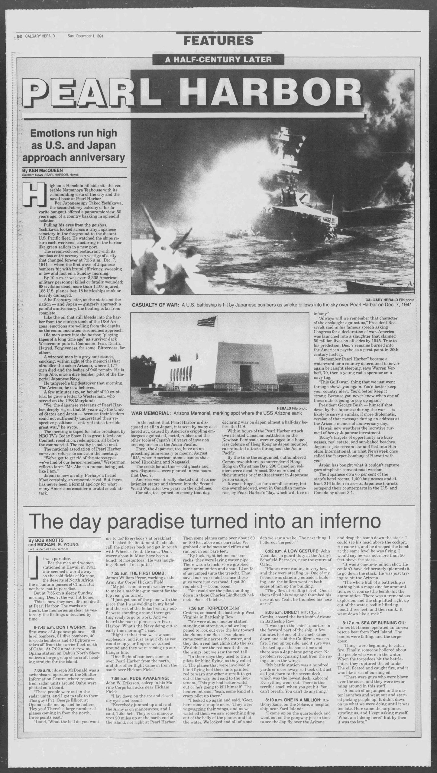 Remembering the attack on Pearl Harbor, 80 years ago today | Calgary Herald