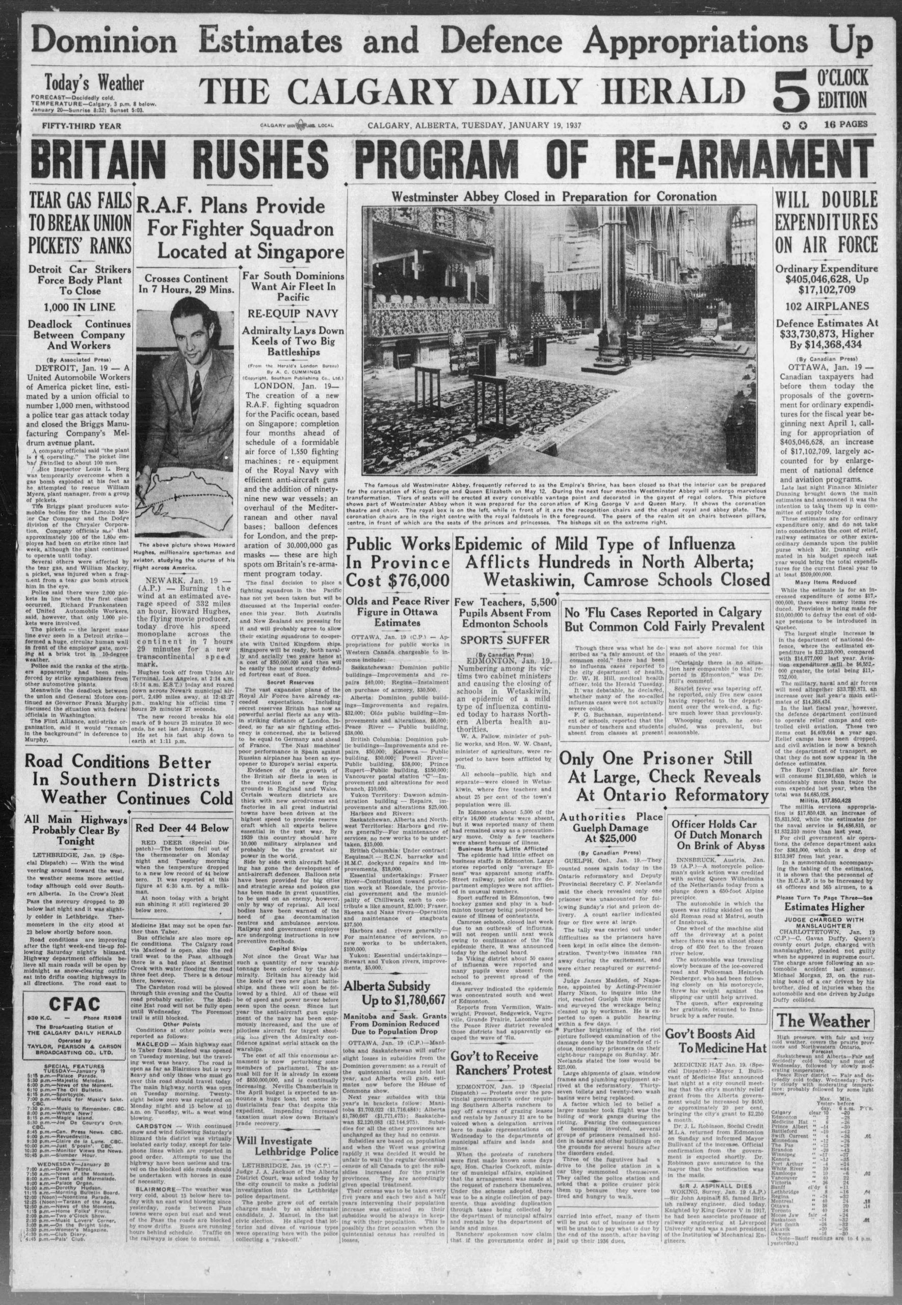Today in history: Billionaire Howard Hughes set transcontinental flight ...