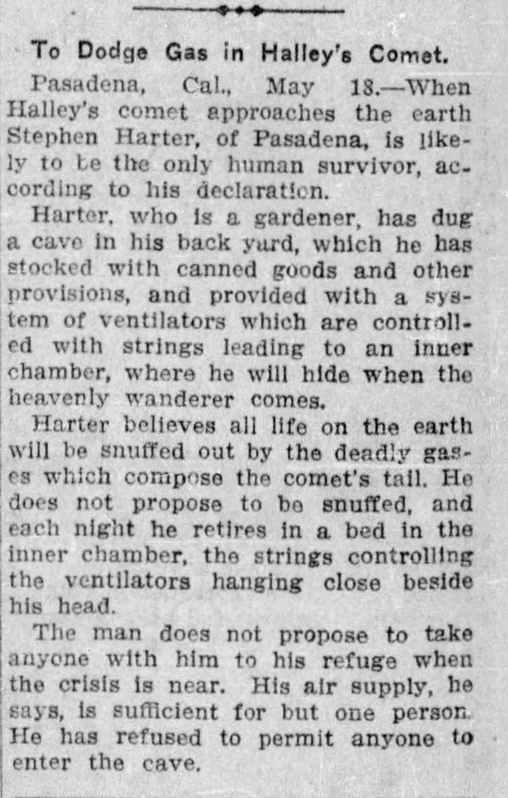 End of world averted: Halley's comet arrived 114 years ago this week ...
