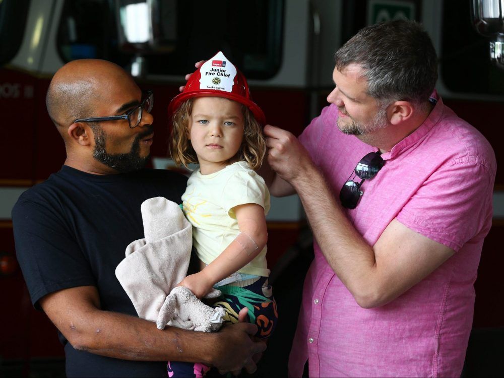 Family thanks firefighters who transported daughter to hospital ...