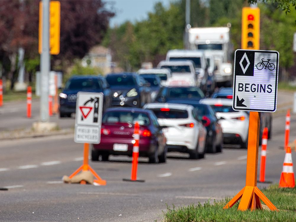 Vandals target Calgary bike lane pilot project on 18 Street S.E ...