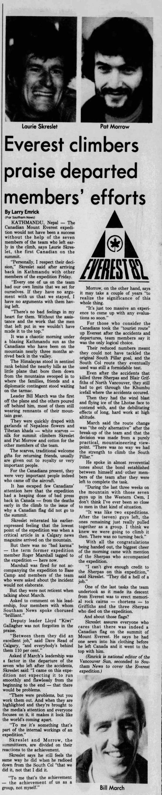 First Canadian summits Everest 41 years ago today | Calgary Herald