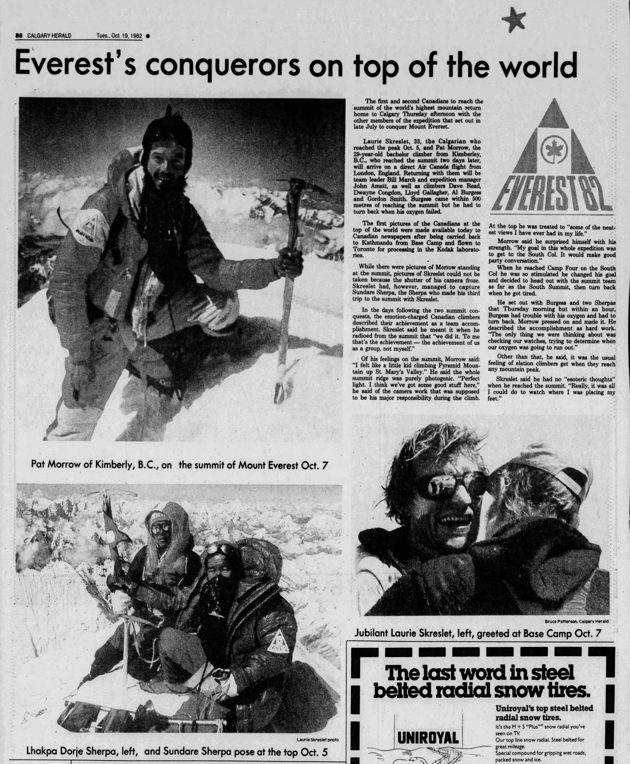 First Canadian summits Everest 41 years ago today | Calgary Herald