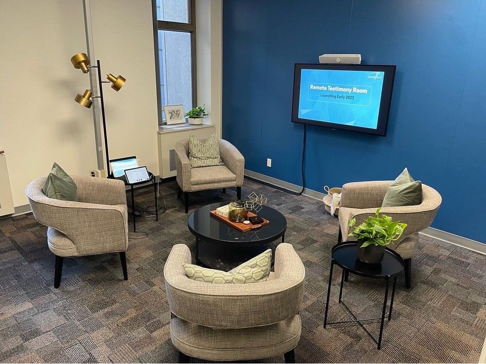 Remote testimony room gives victims of domestic violence a safe space ...