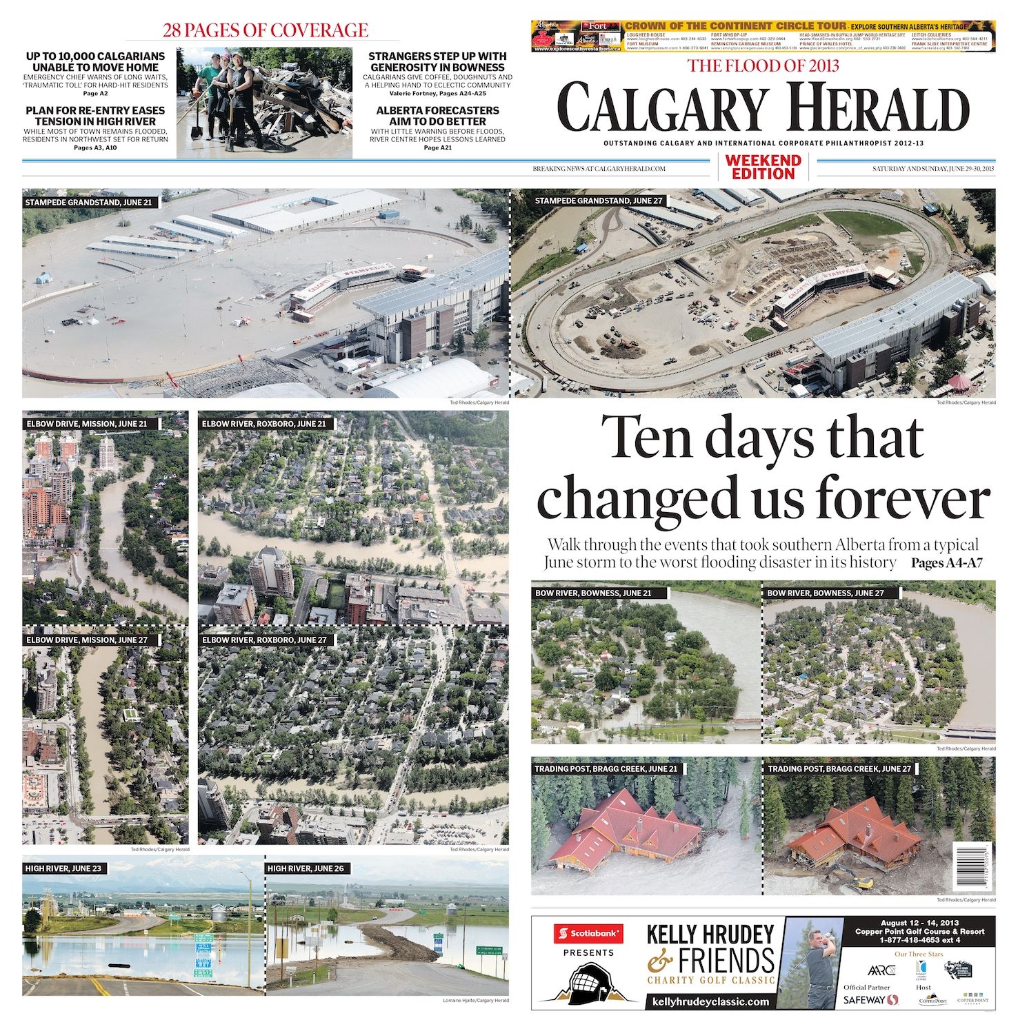 Calgary Herald front pages during the 2013 flood | Calgary Herald