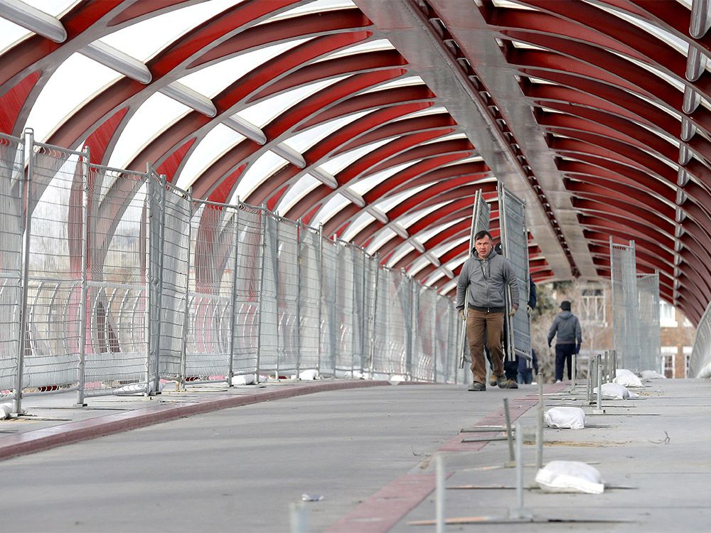 Repairs on much-vandalized Peace Bridge nearing completion | Calgary Herald