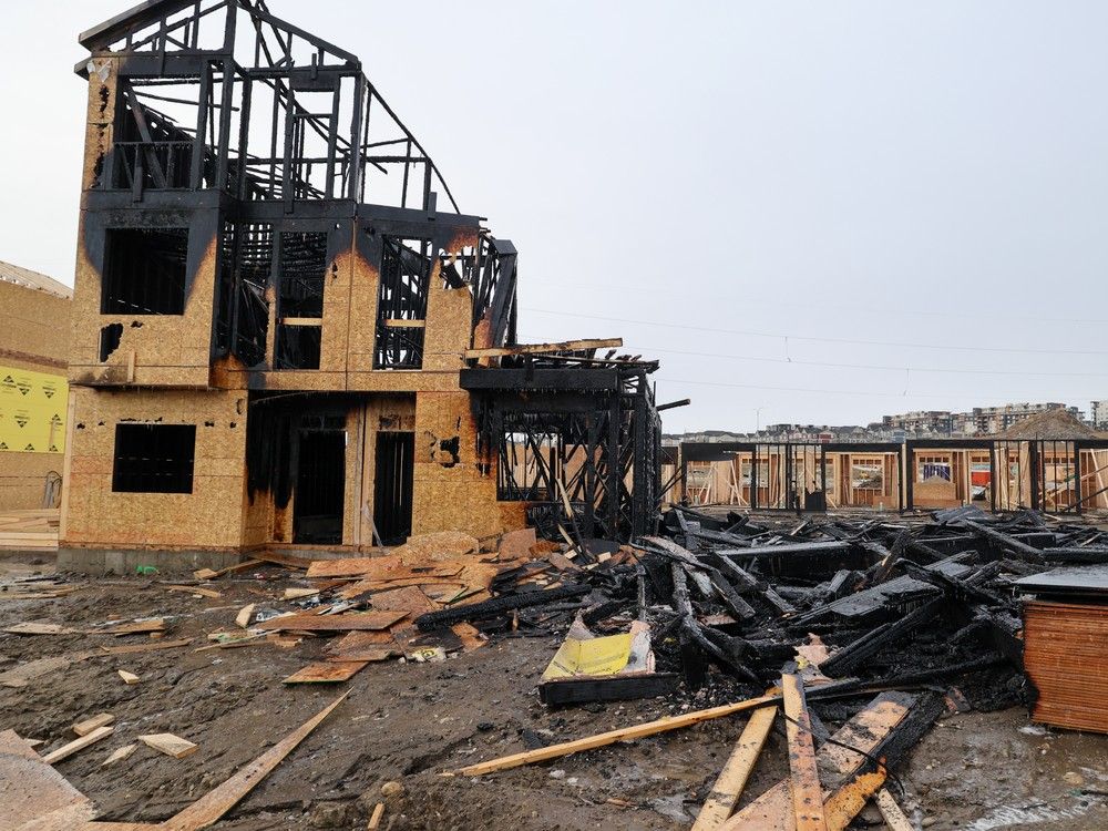 Blaze hits two homes under construction in N.W. Calgary early Saturday ...