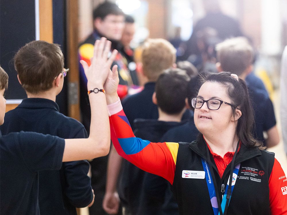 Special Olympians bring team spirit to Riverside School | Calgary Herald