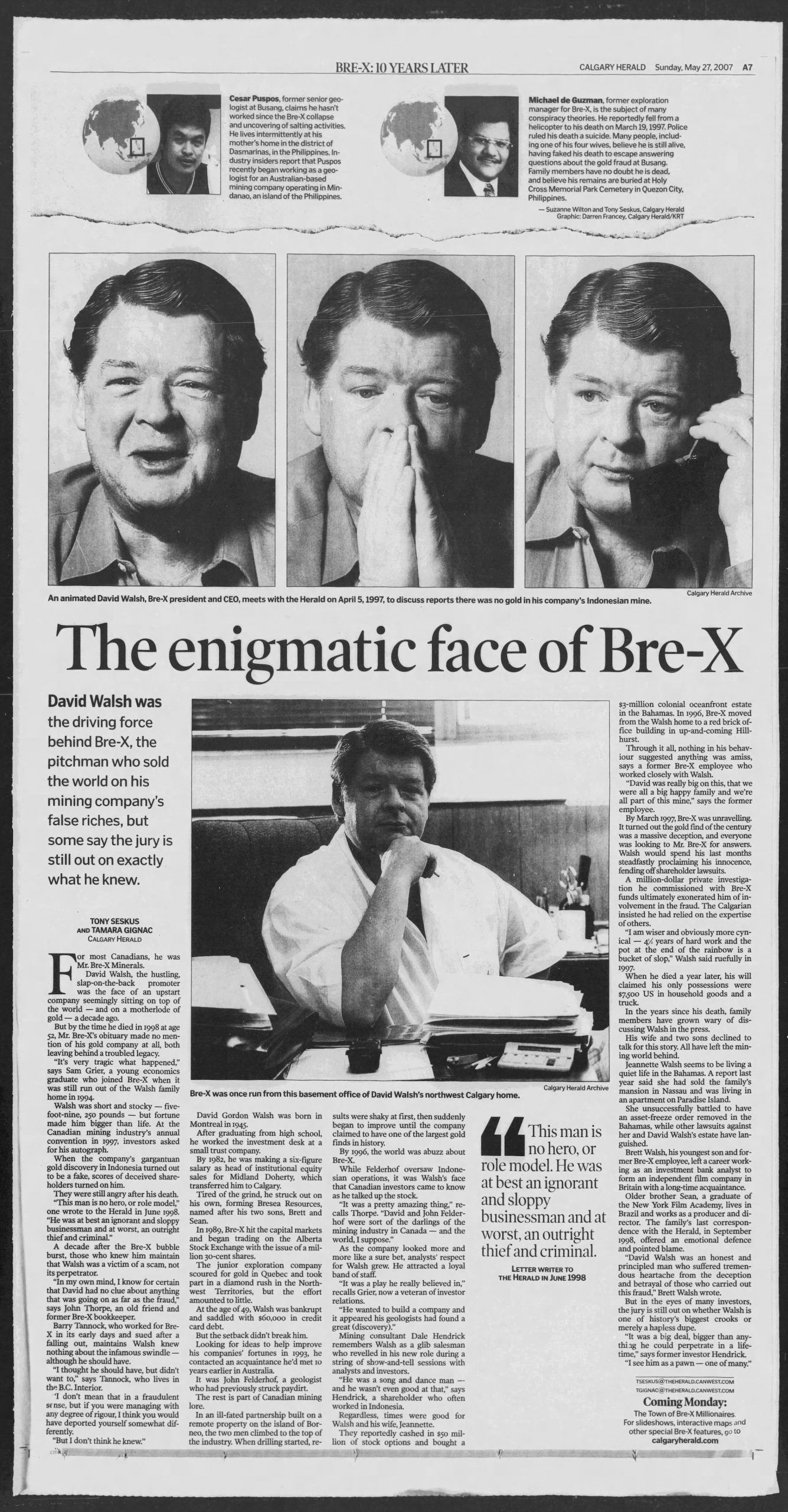 Bre-X: The gold scandal that inspired books, a movie and a new podcast ...
