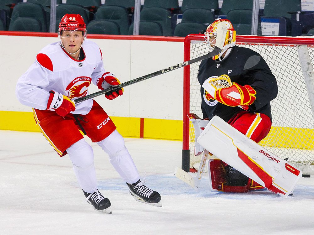 Calgary Flames send Matvei Gridin and Andrew Basha back to juniors ...