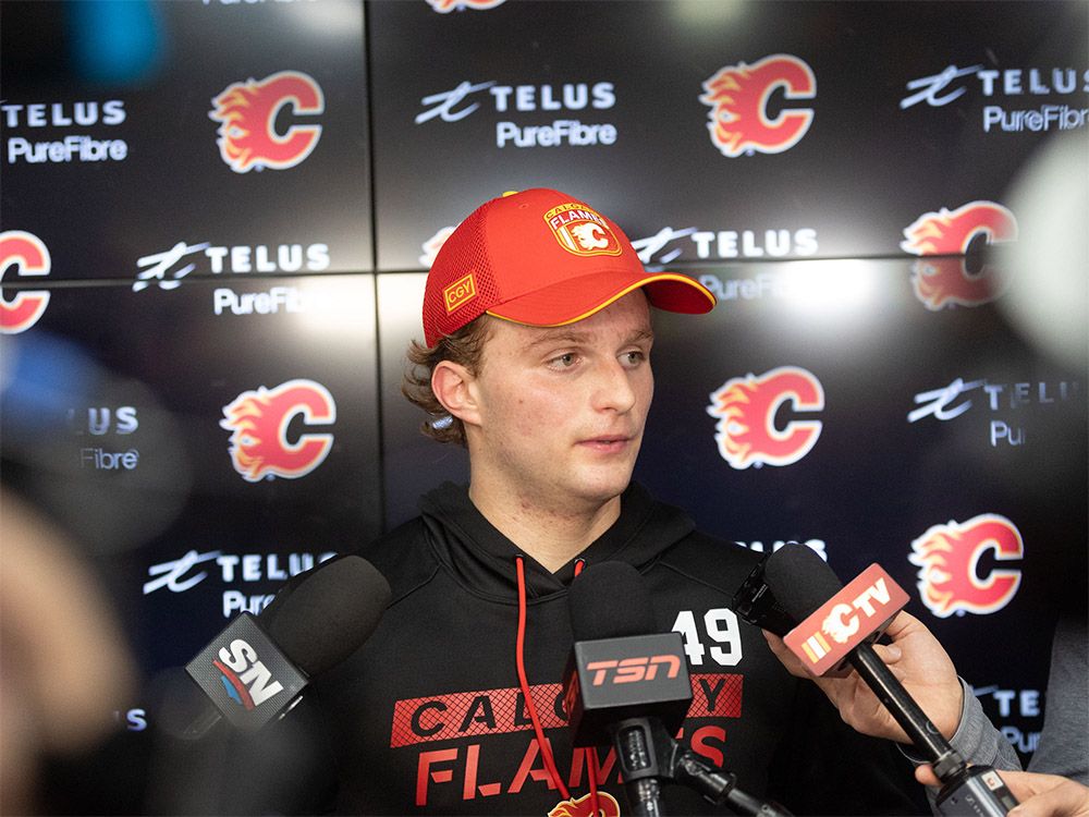 Dream comes true as Basha skates for Calgary Flames for the first time ...