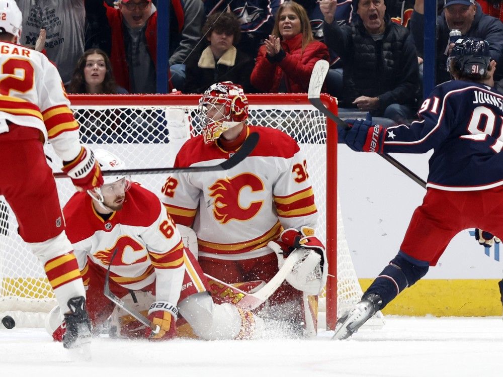 Three takeaways as Flames fall in fight-filled contest in Columbus ...