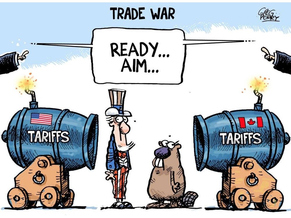 Tragic comedy: Editorial cartoons on tariffs and Trump | Calgary Herald