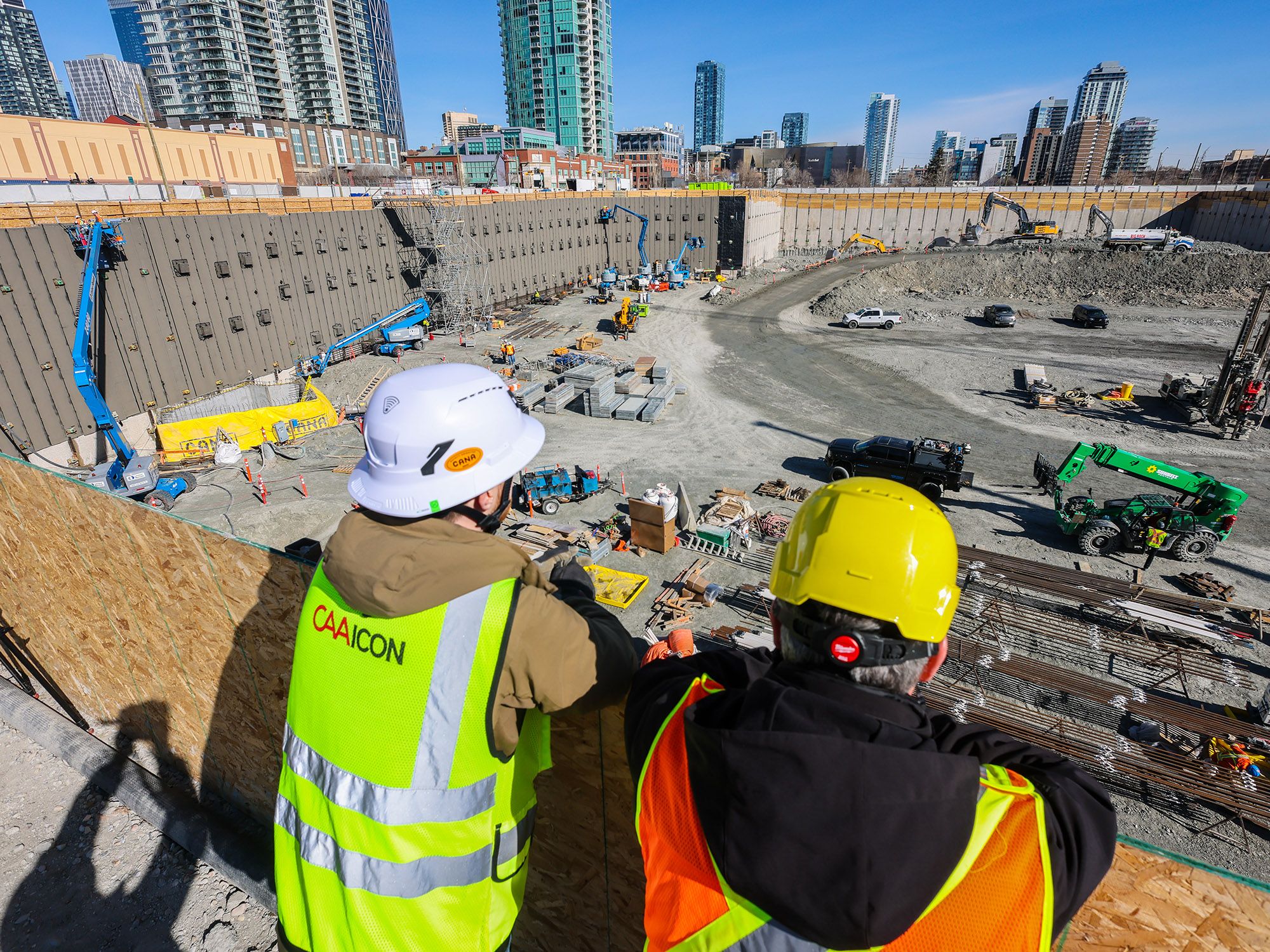 Calgary officials celebrate another phase of construction on new arena ...