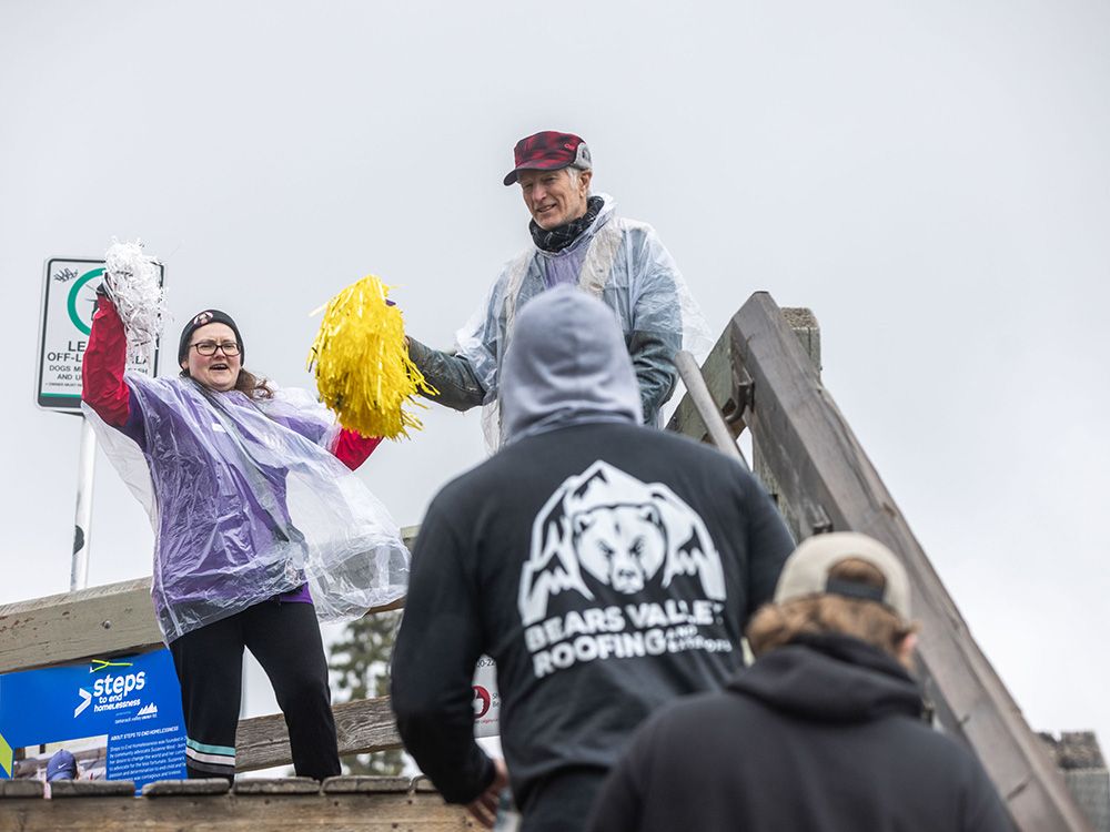 Calgarians climb McHugh Bluff stairs to help end homelessness | Calgary ...