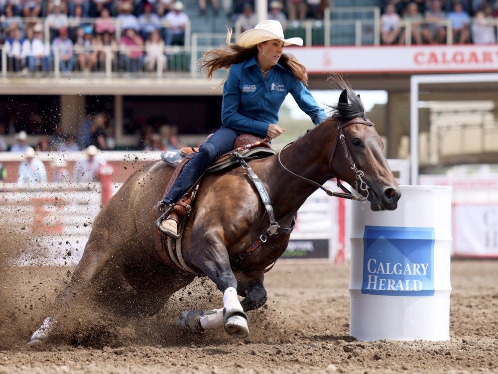Day 8 at Calgary Stampede: Kassie Mowry regains barrel racing record ...