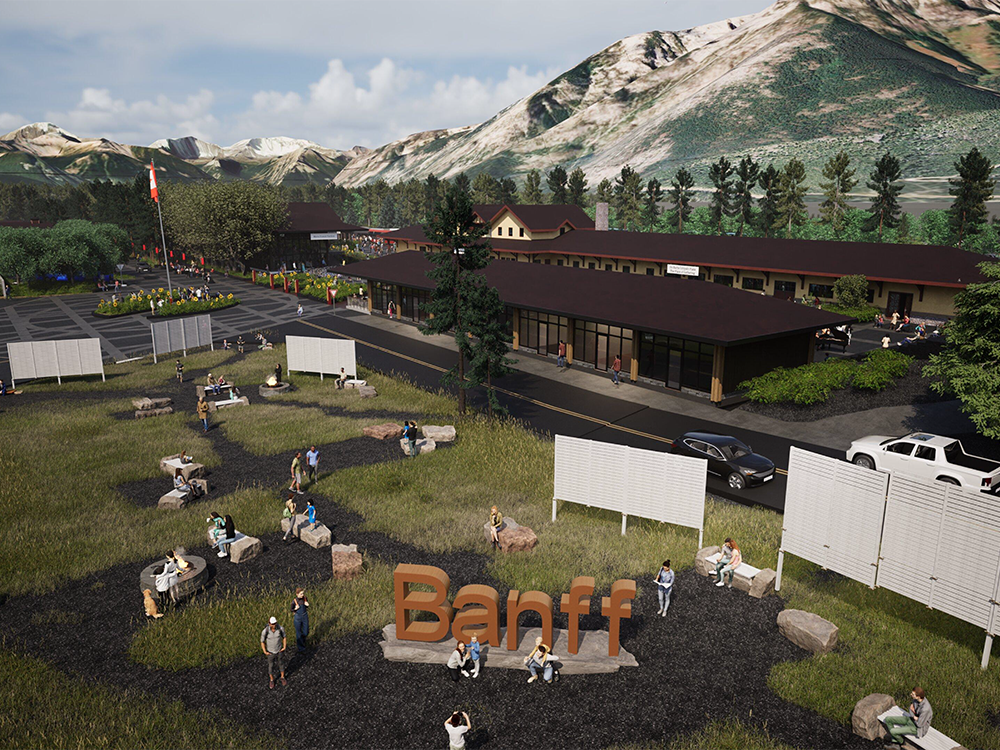 Banff's iconic welcome sign unveiled in new, safer location | Calgary ...