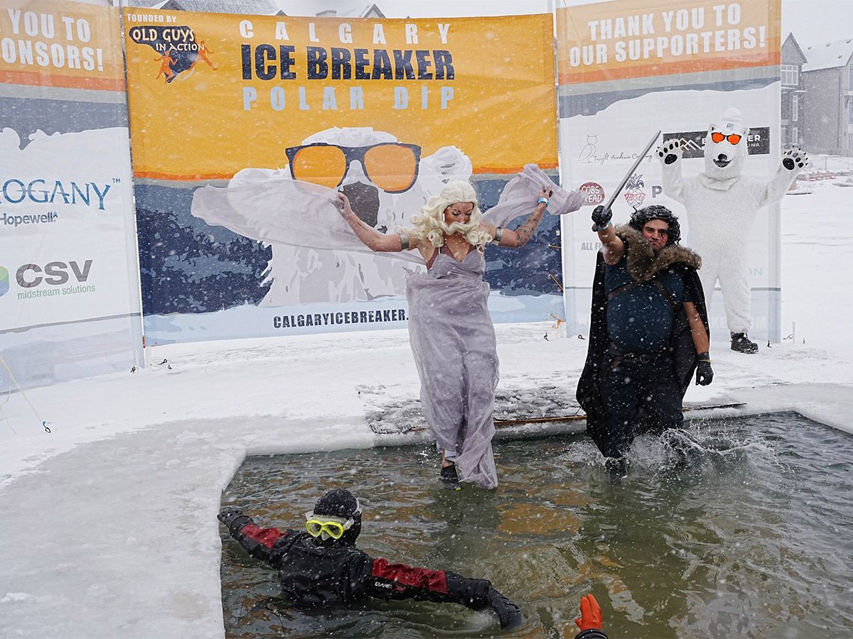 Polar plunge targeting human trafficking put on ice due to flooding ...