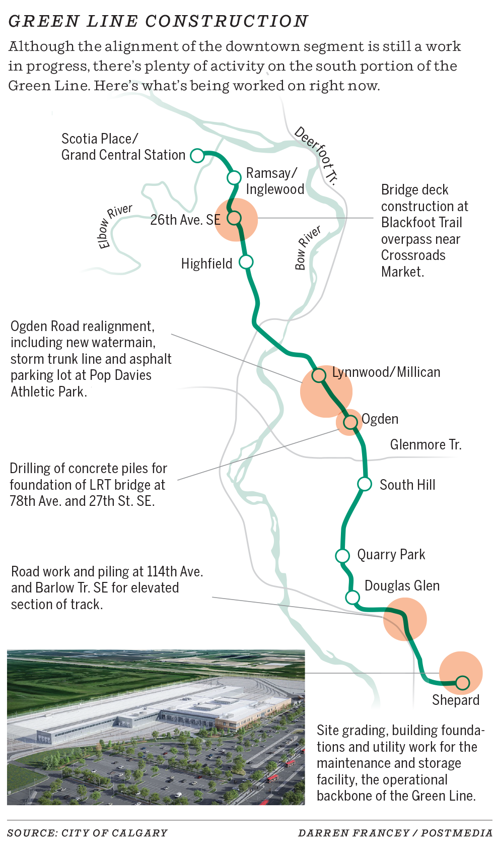 Graphic of the Week: Green Line construction update | Calgary Herald