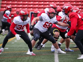 Bryce Bell's progress helps depth of Calgary Stampeders offensive line ...