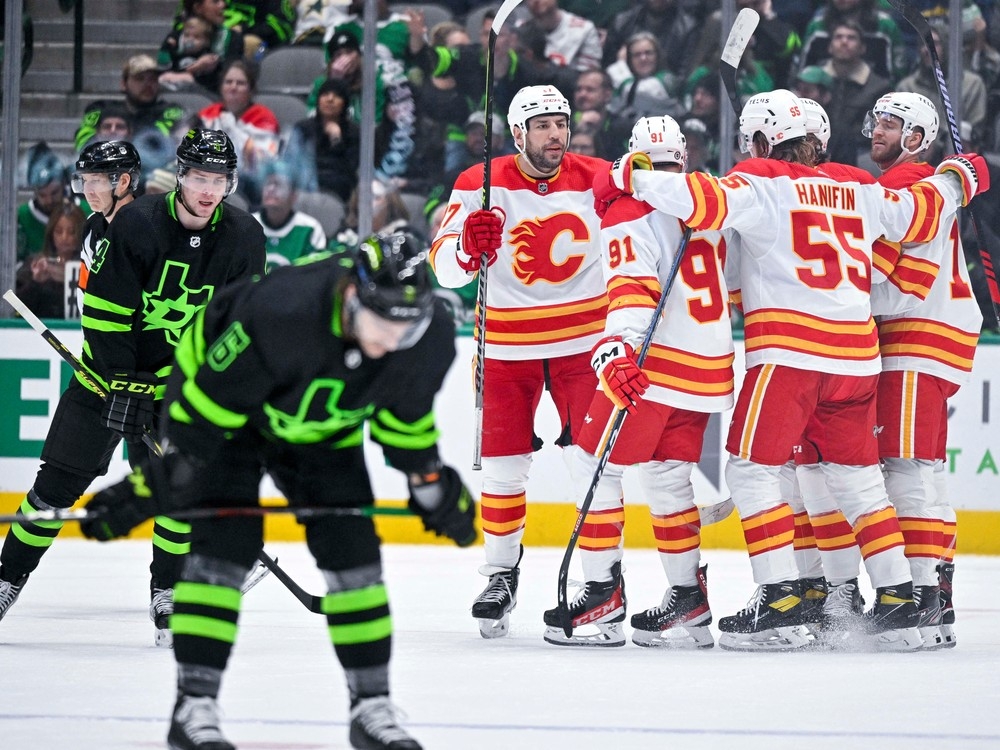 Flames survive third period scare, defeat Stars in high scoring affair ...