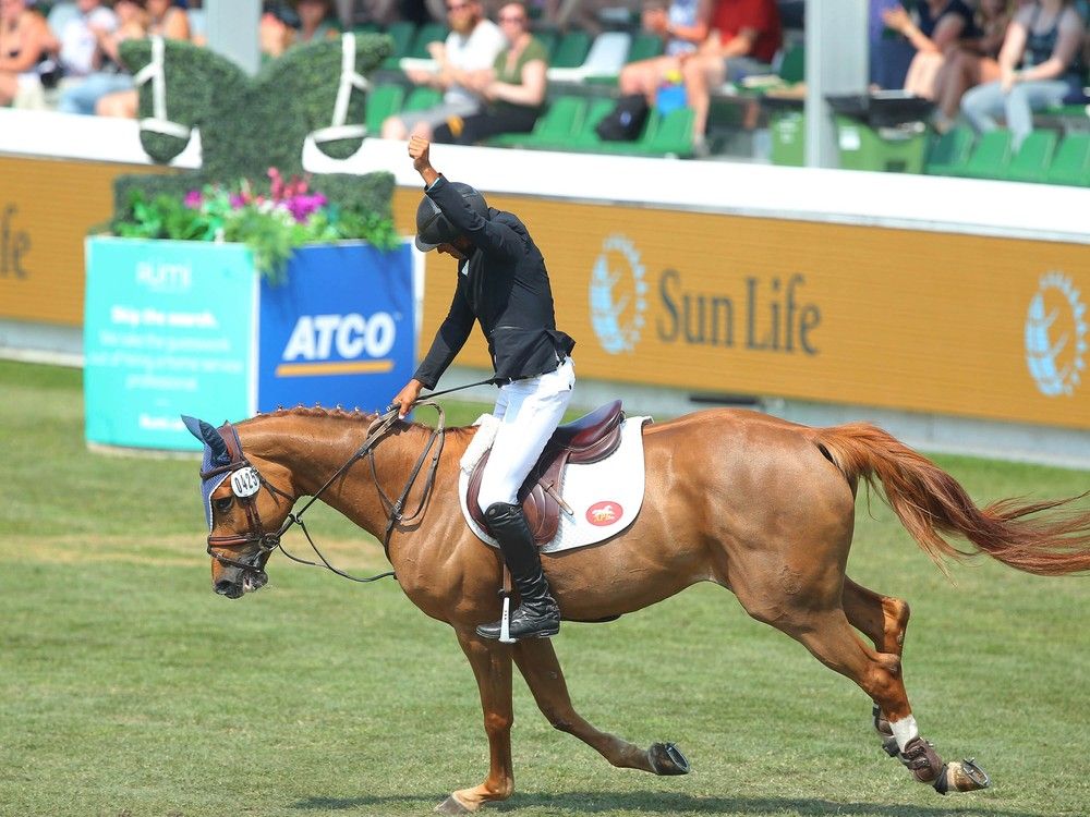 Veteran rider Robert Blanchette wins Sun Life derby at Spruce Meadows ...