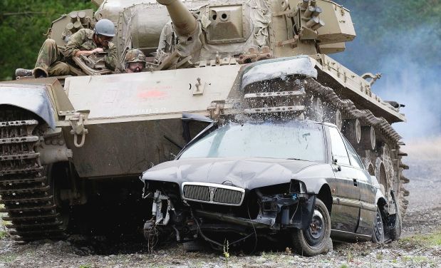 Gallery: Crush your old car with a tank -- for fun | Driving