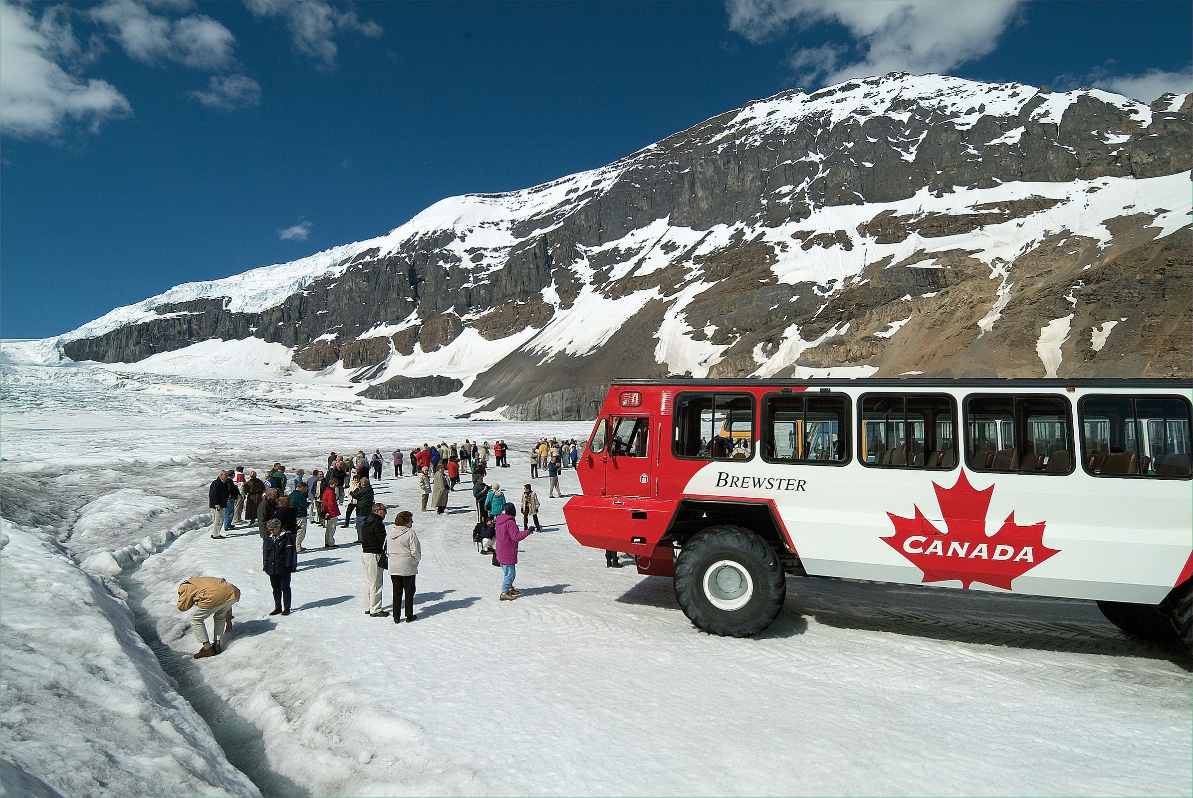 Monster tour buses conquer any terrain in Canadian Rockies | Driving
